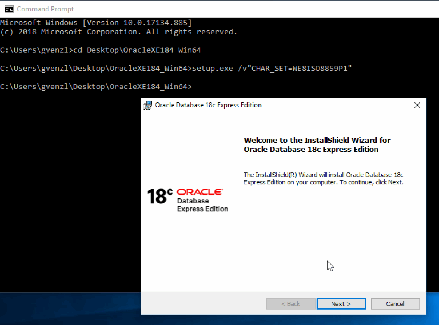 How to install Oracle Database 18c XE on Windows – Gerald on IT
