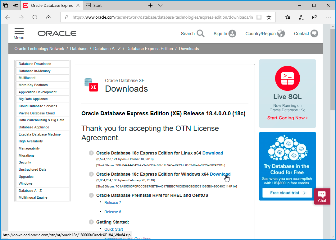 How to install Oracle Database 18c XE on Windows – Gerald on IT