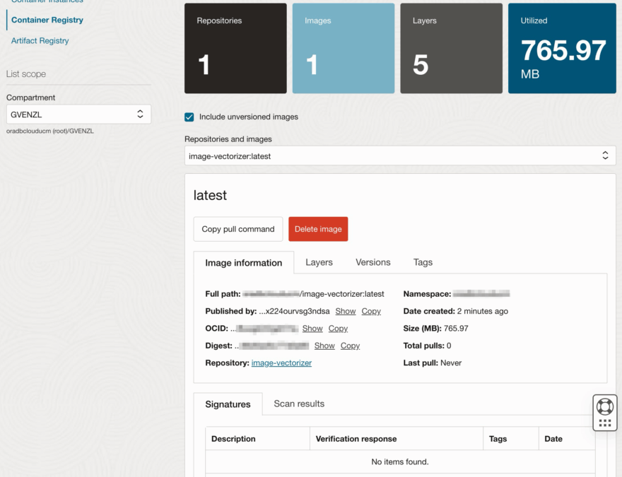How to create an OCI Container Registry and upload container images ...